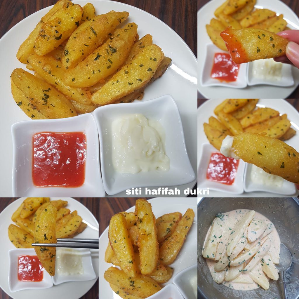 Kentang goreng atau wedges by Siti Hafifah Dukri - langsungenak.com